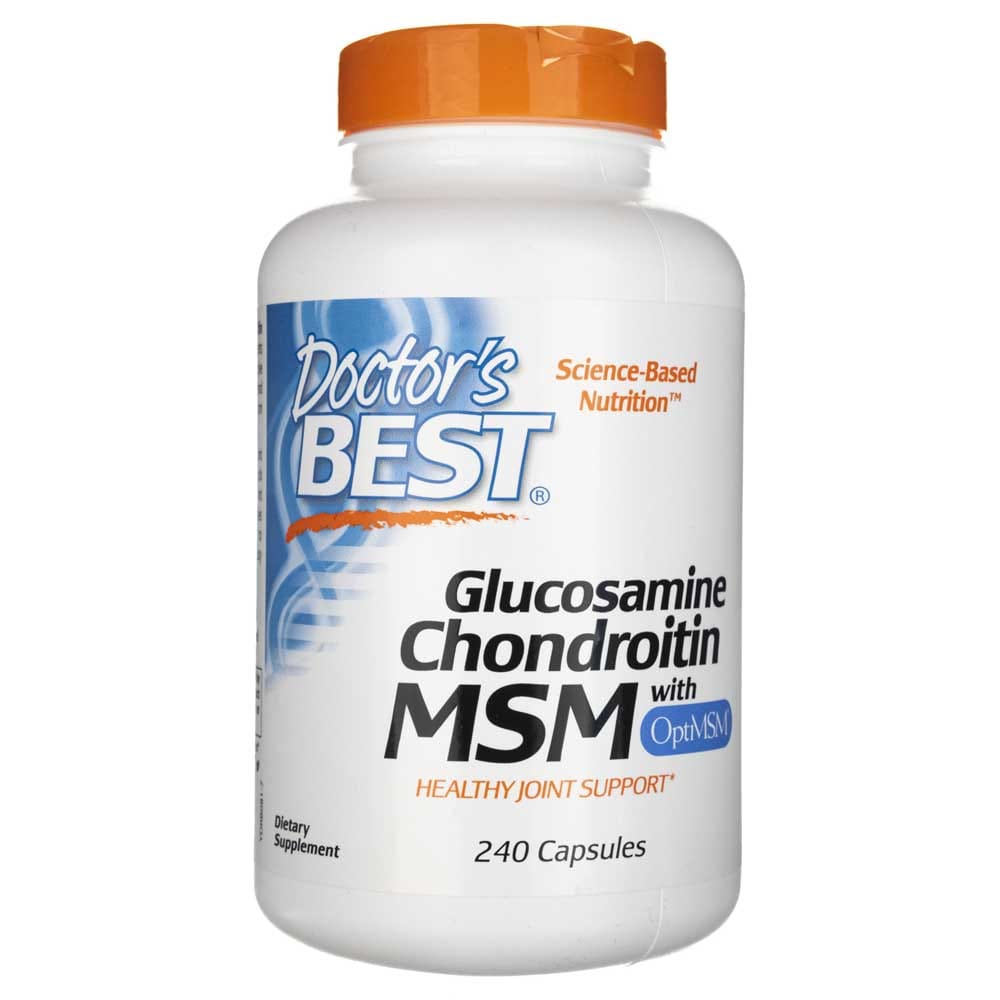Doctor's Best Glucosamine Chondroïtine MSM met OptiMSM 240 Veg Capsules ...